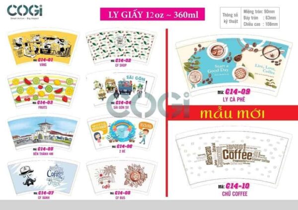 Ly in hinh trái cây 12oz C14-03 | COGI 0384964933 & 0868080870